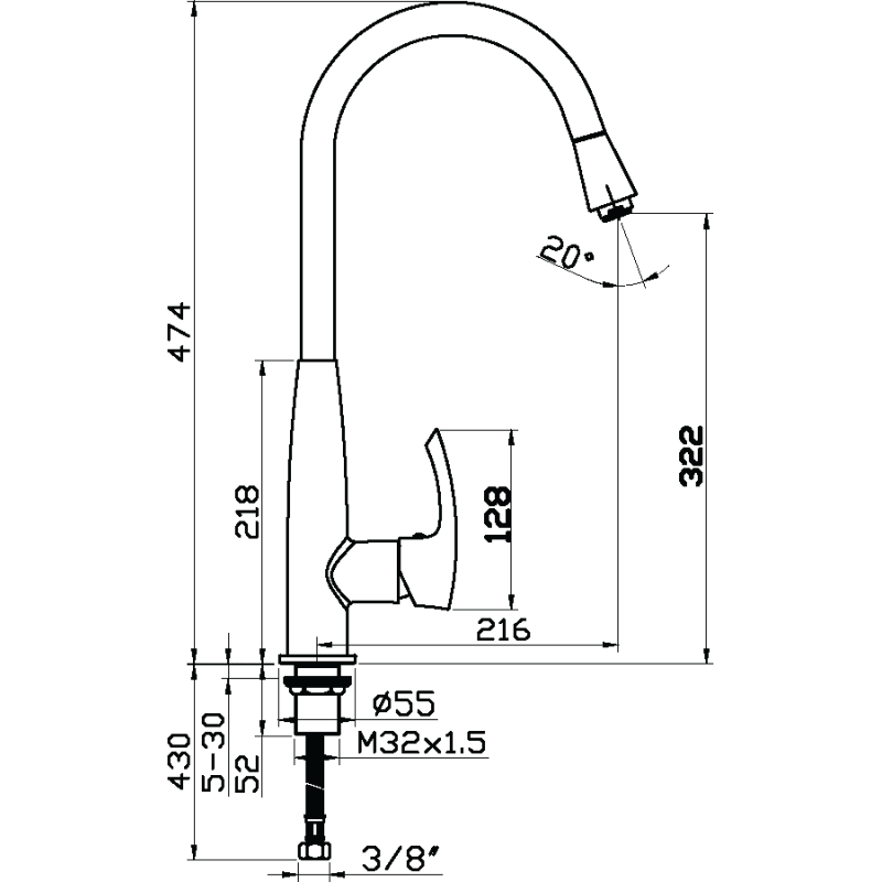 Sarrdesign Durance Shower Mixer ,SD1073-CP - 4umart