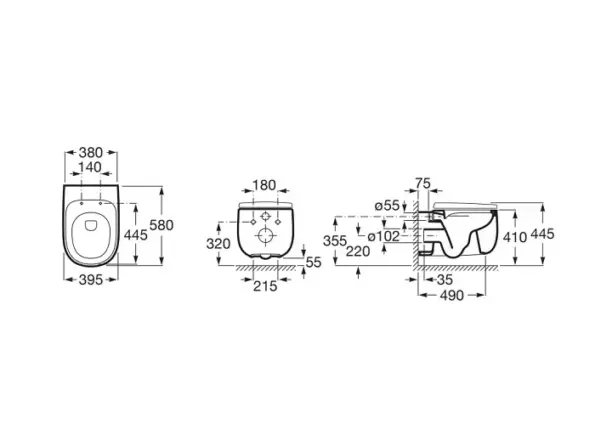 Roca Beyond Wall-Hung Rimless WC White Matt ,A3460B7620 - 4umart,Shop ...