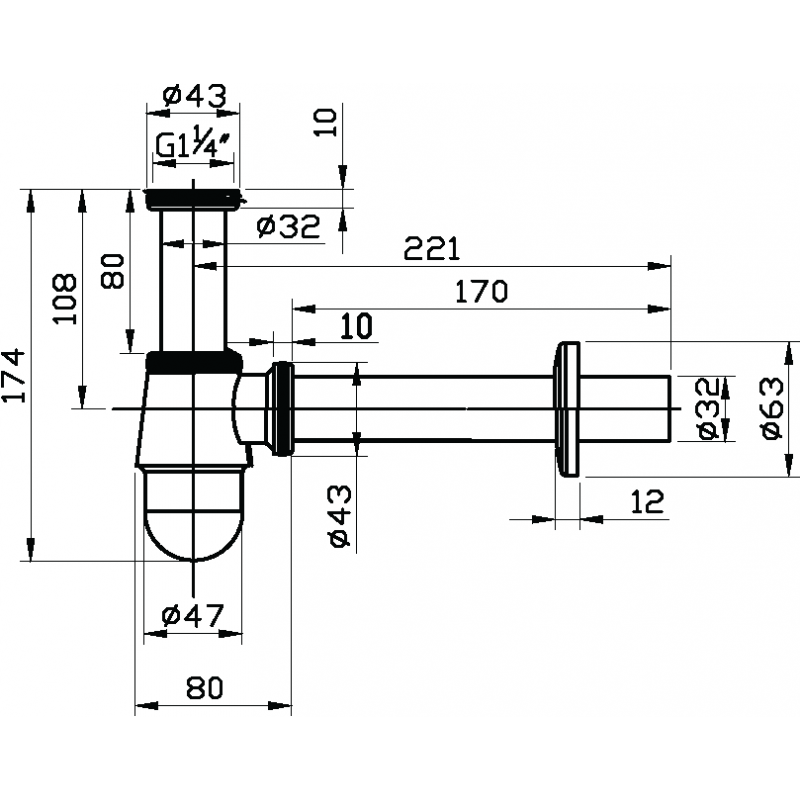 Sarrdesign Bottle Trap Bidet Without Plug ,SD3253-CP - 4umart,Shop online at the best prices in ...