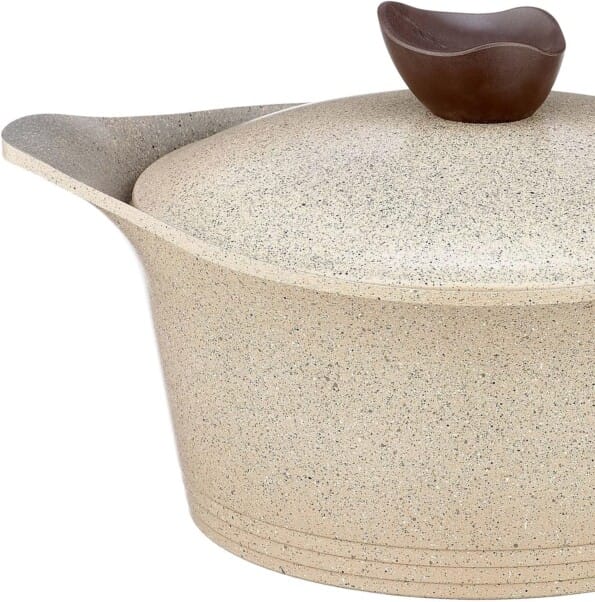 Neoflam granite cooking pot 30cm - warm marble - 4umart