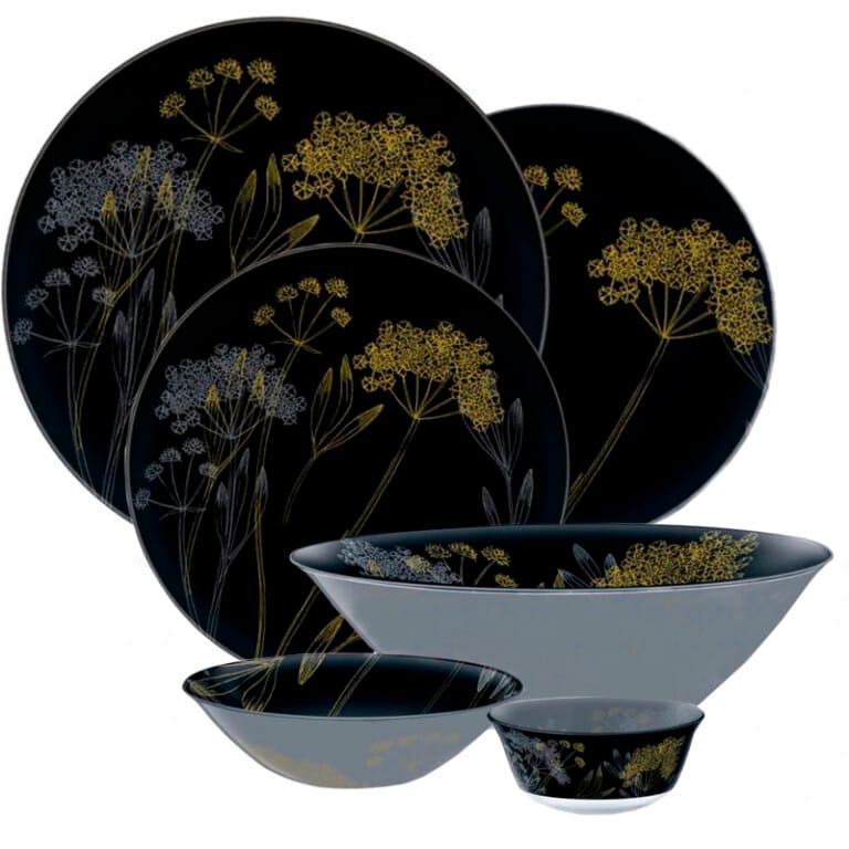Luminarc Gold Dandelion Dinner Set 46 pieces - 4umart