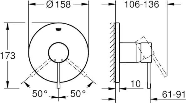 Grohe Essence Concealed Shower Mixer Gold ,24168GL1 - 4umart,Shop ...