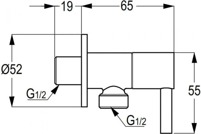 Kludi Rak Brass Angle Valve Chrome ,RAK12018 - 4umart