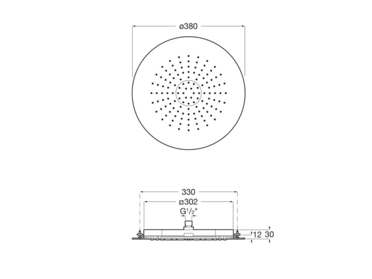 Roca Raindream Shower Head 38cm ,A5B3150C00 - 4umart